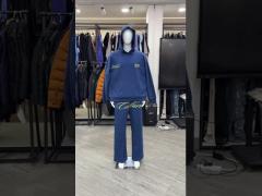Conjuntos de chándal personalizados de tela de algodón con sudadera con capucha y logotipo bordado y pantalones de chándal de pernera ancha