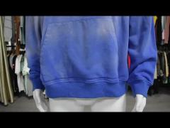 Custom Hoodie Plain Blank Zip up Hoodie Vintage Acid Washed Zipper Heavyweight Fleece 100% Cotton Ov