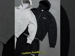 Custom Sweatsuits 100% Cotton Zip up Hoodie High Quality Heavyweight Blank Hoodies and Baggy Sweatpa