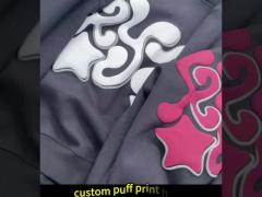 Custom 100 Cotton 3d Puff Print 400gsm French Terry Hoodie Manufacturers High Quality Oversized Casu