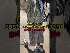 Custom Windbreaker Jacket Stacked Baggy Loose Fit Sweatpants Nylon Tracksuit Set Oversized Jogging S