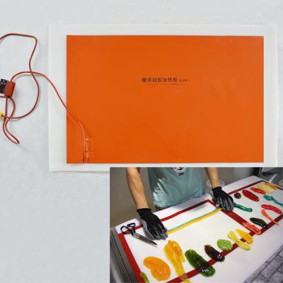 China Food-grade silicone rubber candy heating plate three primary colors Austrian handmade sugar table blanket heater for sale