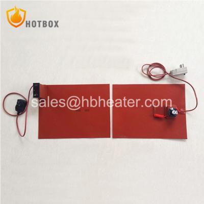 China Silicone rubber heating pad blanket mat with knob type thermostat or digital temperature controller for sale
