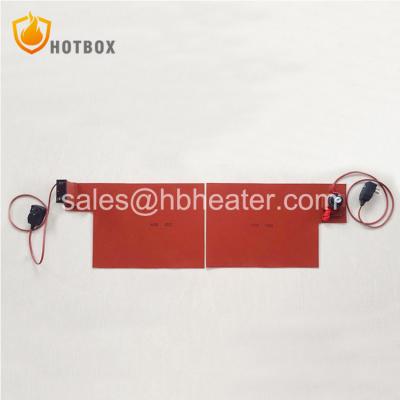 China Adjustable temperature silicone rubber mat heater for cabinet water channel sink antifreezing heating pad for sale