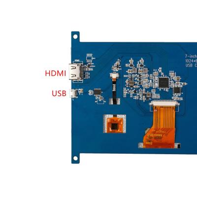 China Lcd toont 7 Duim 1024x600 met Capacitieve Touchscreen van de Aanrakingshdmi 7in Framboos Pi Te koop