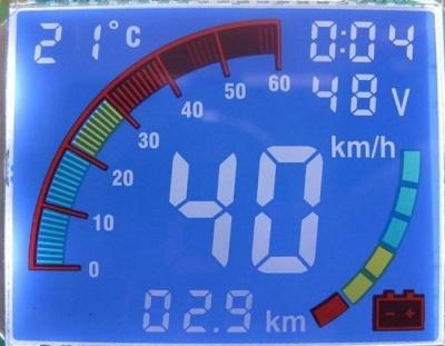 China Module van de het Segmentvertoning van HTN de Blauwe Negatieve met 4 Kleuren Silkscreen Te koop