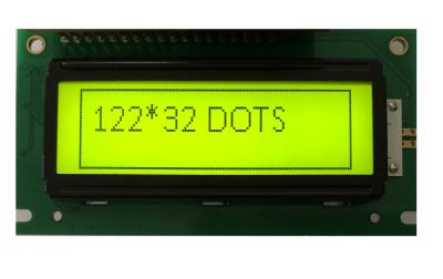 China El módulo gráfico 122x32 de la exhibición del LCD puntea modo positivo transmisivo de color verde amarillo de la MAZORCA STN en venta