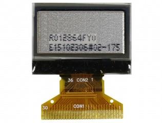 중국 PMOLED는 0.96 인치 30 핀 128x64 점 Oled Lcd 디스플레이 화이트 I2C COG 그래픽 단색을 드러냅니다 판매용