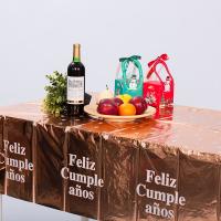 China CPP Rectangle Disposable Party Tablecloth 2.4m Disposable Plastic Table Covers for sale