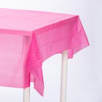 China 120cm 180cm Pink Plastic Table Cloths Rectangular Graduation Table Cloth for sale