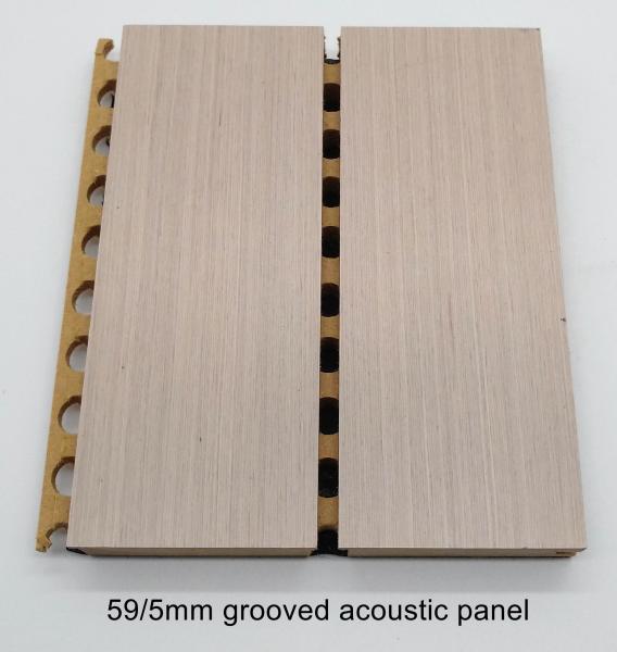 Quality Stadium Natural Veneer Sound Absorbing Grooved Acoustic Panel 59/5mm for sale