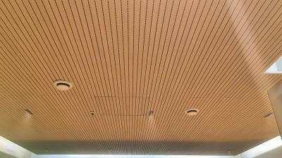 Cina 28/4mm Piastrelle di soffitto Legno Ardesia Pannello acustico Tavola sonora di legno Materiale da costruzione in vendita