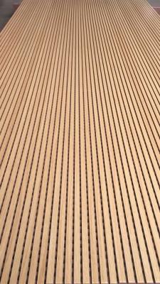 China Linear Maple Veneer Tongue And Grooved Soundproofing Slat Wall Ceiling Acoustic Panels for sale
