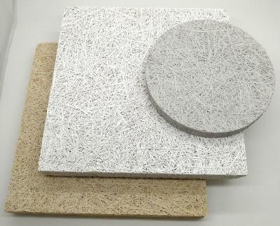 Cina Piastrelle di soffitto per ufficio RAL Legno bianco di lana di cemento pannelli acustici Tavola insonorizzante in vendita