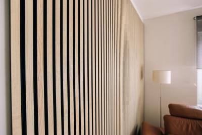 中国 28/4mm ホテルのゲストルーム 溝付き 音響壁パネル 吸収音 隔離板 販売のため
