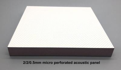 China Conference Hall Ceiling Tile 2/2/0.5mm Microperforated Acoustic Panels Soundproofing Board for sale