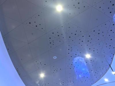 Cina Piastrelle di soffitto di centri commerciali Disegno doganale Disegno di modello pannelli acustici perforati in alluminio in vendita
