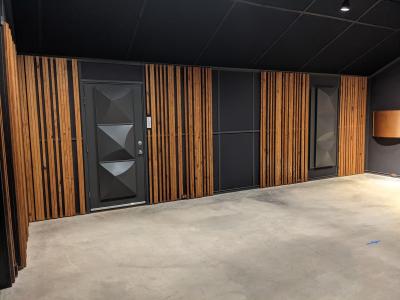 Cina Sala HIFI Studio Customized Fossa in legno pannelli acustici per pareti Tavola di assorbimento del suono in vendita