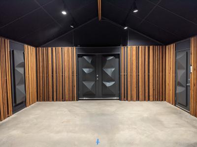 Cina Sala HIFI Studio Customized Fossa in legno pannelli acustici per pareti Tavola di assorbimento del suono in vendita