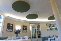 China Seameless Ceiling Tiles Circle shape microperforated acoustic panel sound absorption board for sale