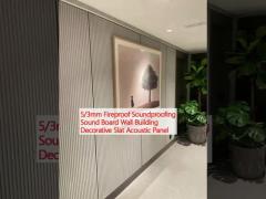 5/3mm a prova di fuoco Soundproofing Sound Board Parete Edificio Decorativo Slat Acoustico Pannello