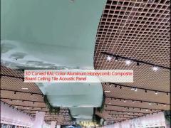 3D Curved RAL Color Aluminum Honeycomb Composite Board Ceiling Tile Acoustic Panel