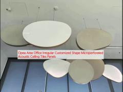 Opea Area Office Irregular Customized Shape Microperforated Acoustic Ceiling Tiles Panels