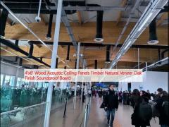 4'x8' In legno pannelli acustici di soffitto legno natural veneer quercia finitura soundproof board