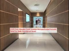 2/2/0.7mm Wooden Finish Invisible Microperforated Acoustic Panel For Walls Soundproof Board
