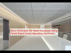 Micro Perforated Silk Metal Acoustical Ceiling Panels Board Sound Absorbing Aluminum
