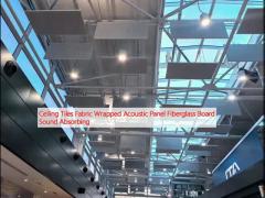 Ceiling Tiles Fabric Wrapped Acoustic Panel Fiberglass Board Sound Absorbing