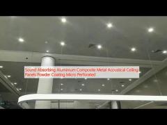 Sound Absorbing Aluminium Composite Metal Acoustical Ceiling Panels Powder Coating Micro Perforated