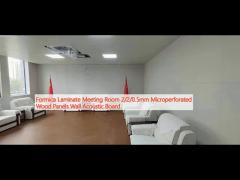 Formica Laminate Meeting Room 2/2/0.5mm Microperforated Wood Panels Wall Acoustic Board 