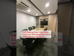 4'x8' Meeting Room Oak Veneer 2/2/0.5mm Microperforated Wood Panels Wall Acoustic Board 