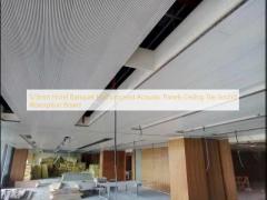5/3mm Hotel Banquet Hall Grooved Acoustic Panels Ceiling Tile Sound Absorption Board