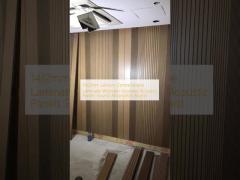 14/2mm Lecture Centre Maple Laminate Wooden Grooved Acoustic Panels Sound Absorption Board