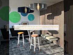 Luxury American Oak Veneer Acoustic Slat Wood Wall Panels Linear Timber Soundproofing Board