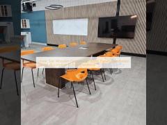 Linear Slat Wooden Grooved Acoustic Panels Decoration Sound Absorption Building Material