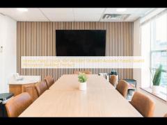 Interior Fluted Linear Slat Wooden Grooved Acoustic Panels Sound Absorption Building Product
