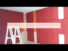 Meeting Room Fabric Wrapped Acoustic Panel Fiberglass Board Sound Absorbing Building Material