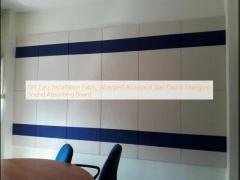 DIY fácil de instalar Tejido envuelto paneles de pared acústicos de fibra de vidrio placa de absorción de sonido