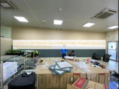 Conferentiezaal Branddicht Makkelijk te installeren Stof Verpakte akoestische wandpanelen Absorberend bord