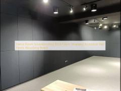 Danszaal geluidsisolatie Zwarte stof Verpakte akoestische wandpanelen Absorberend bord