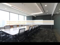 Meeting Room Ceiling Tile RAL9016 White PVDF Microperforated Metal  Aluminium Composite Panels