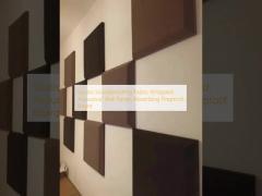 Studio geluidsisolatie Stof Verpakte akoestische wandpanelen Absorberend brandwerend bord