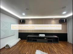 Home Theater Linear Timber Grooved Acoustic Panels Sound Absorption Building Material