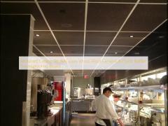 Resturant Ceiling Tile RAL Grey Wood Wool Cement Acoustic Baffles Soundproofing Board