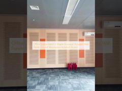 Gepersonaliseerd kantoor slot gegroeveerde akoestische wandpanelen geluidsabsorptie isolatie bord