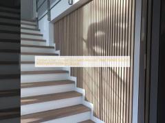 Hout Liner Veneer gegroeveerd akoestische wandpanelen geluidsabsorptie isolatie board