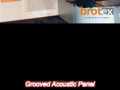 wooden ceiling tiles grooved acoustic wall panels sound absorption isolation board
